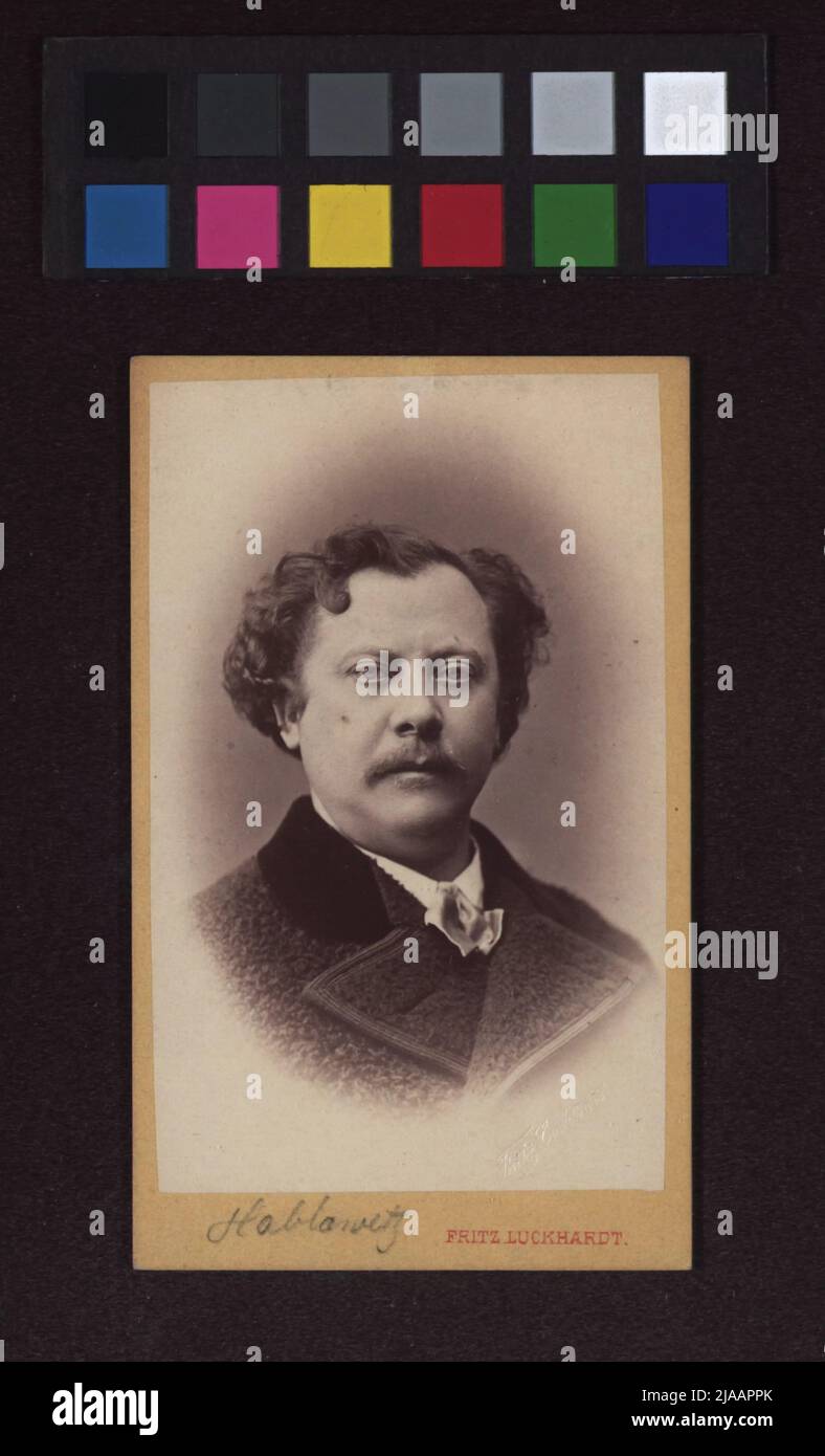 August Hablawetz (1833-1892), opera singer. Fritz Luckhardt (1843-1894 ...