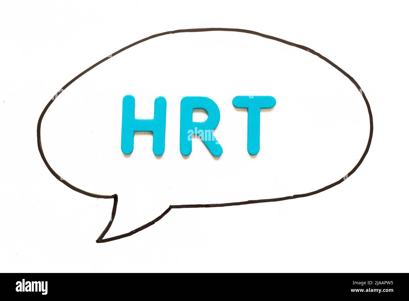 Alphabet letter with word HRT (Abbreviation of Hormone replacement ...