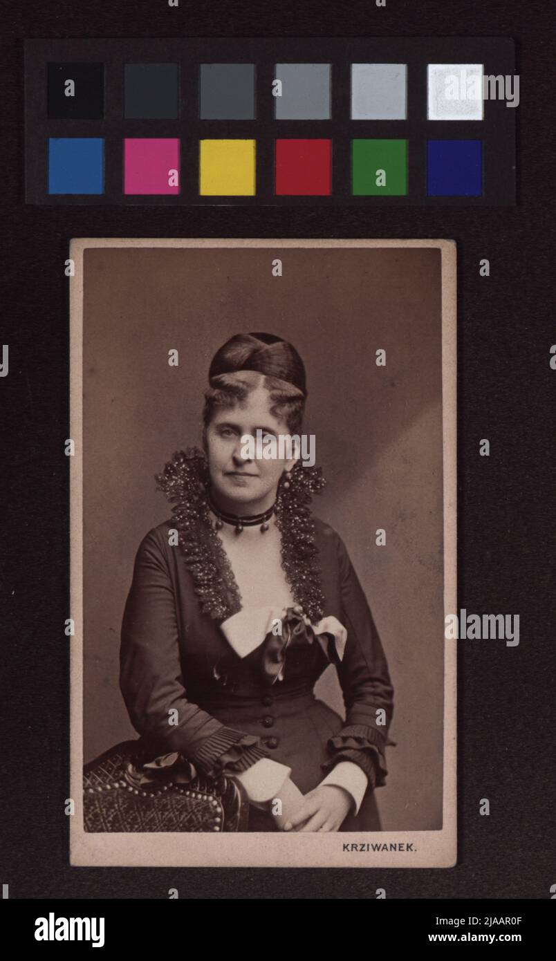 Marie Straßmann, actress. Rudolf Krziwanek (1843-1905), photographer ...