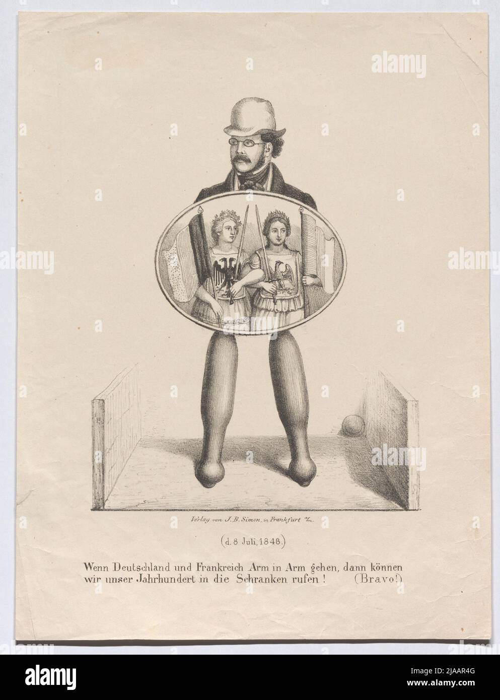 "When Germany and France go poor in arm, (...)" (Caricature on Adolf ...