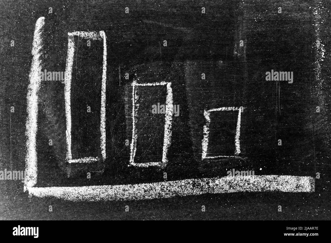 Downward bar chart Black and White Stock Photos & Images - Alamy