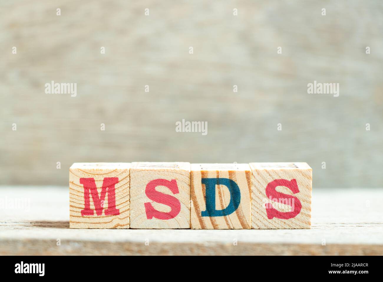 Alphabet letter block in word MSDS (Abbreviation of material safety ...
