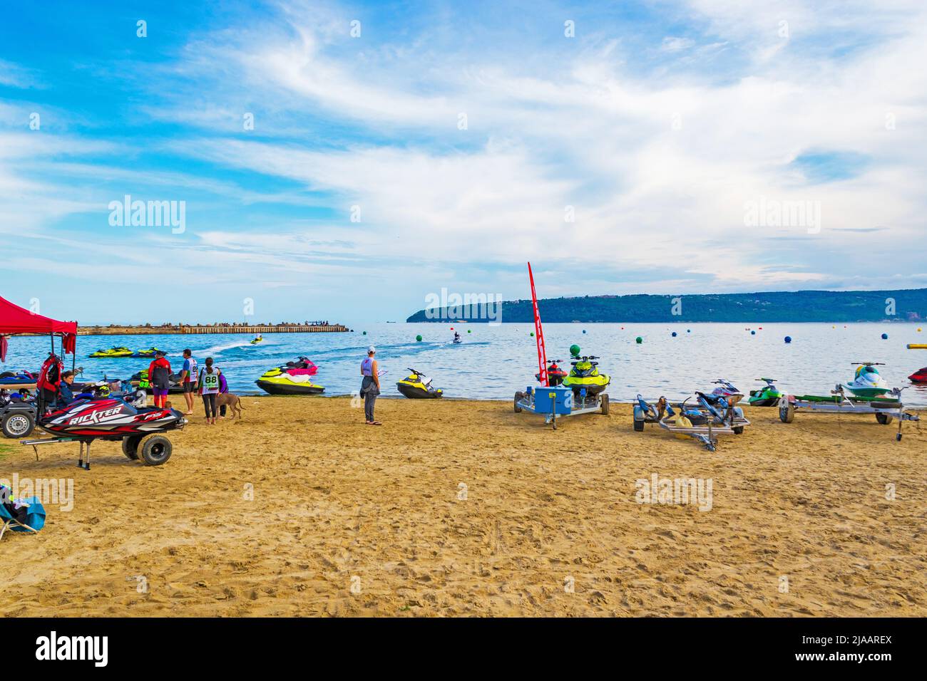 View of Balkan jet ski cup racing Varna beach,Bulgaria Stock Photo - Alamy