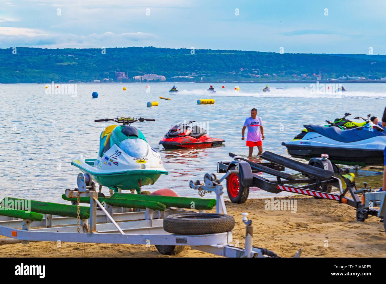 View of Balkan jet ski cup racing Varna beach,Bulgaria Stock Photo - Alamy