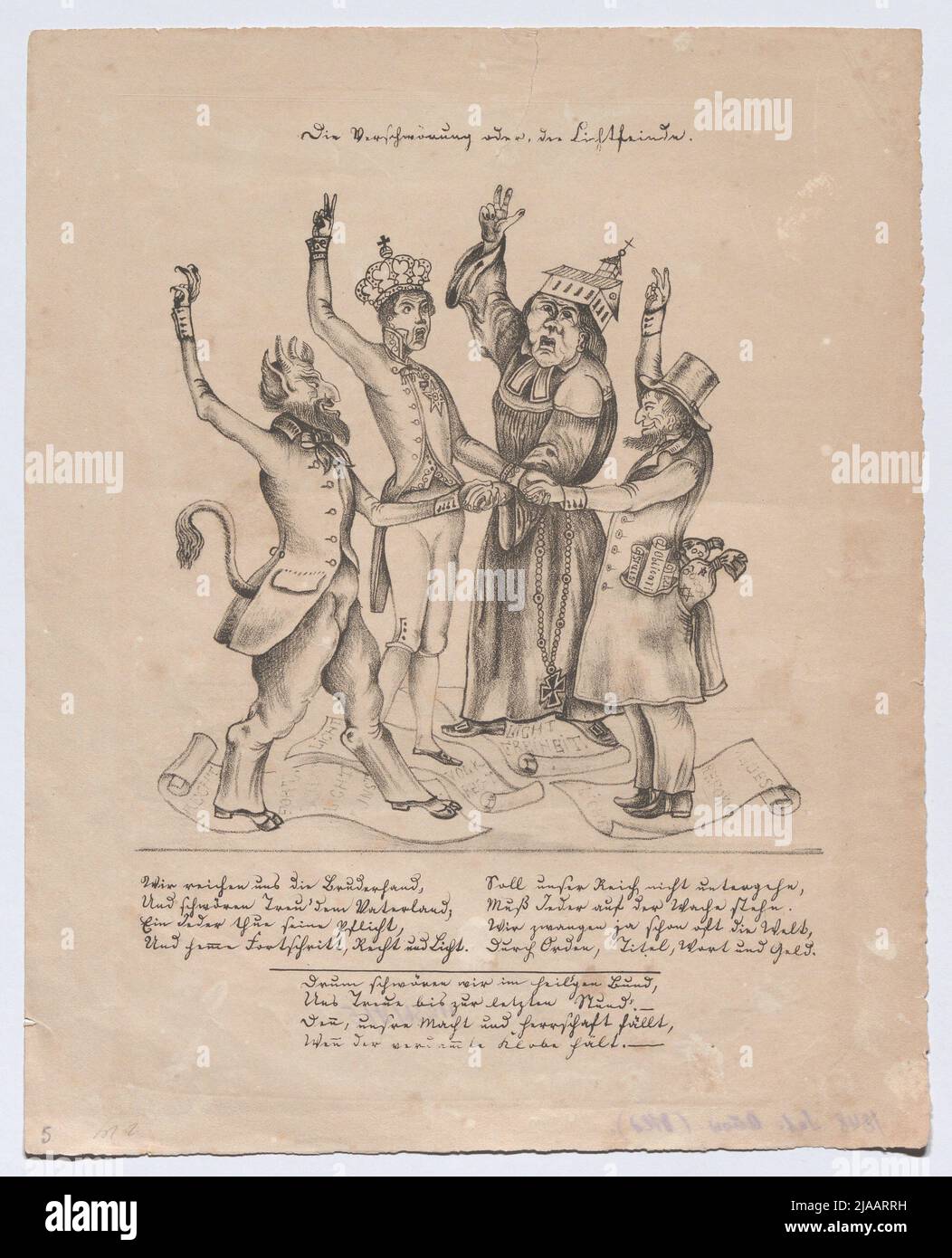 "The conspiracy or the enemies of light." (Cartoon). Unknown Stock ...