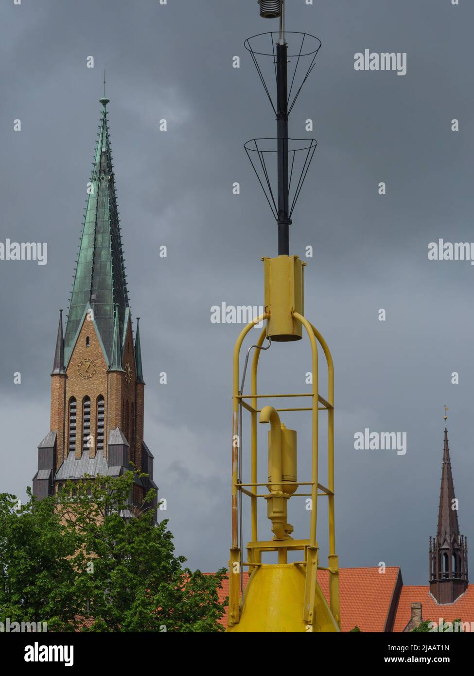 the city of Schleswig with the small fishing village Holm in germany ...