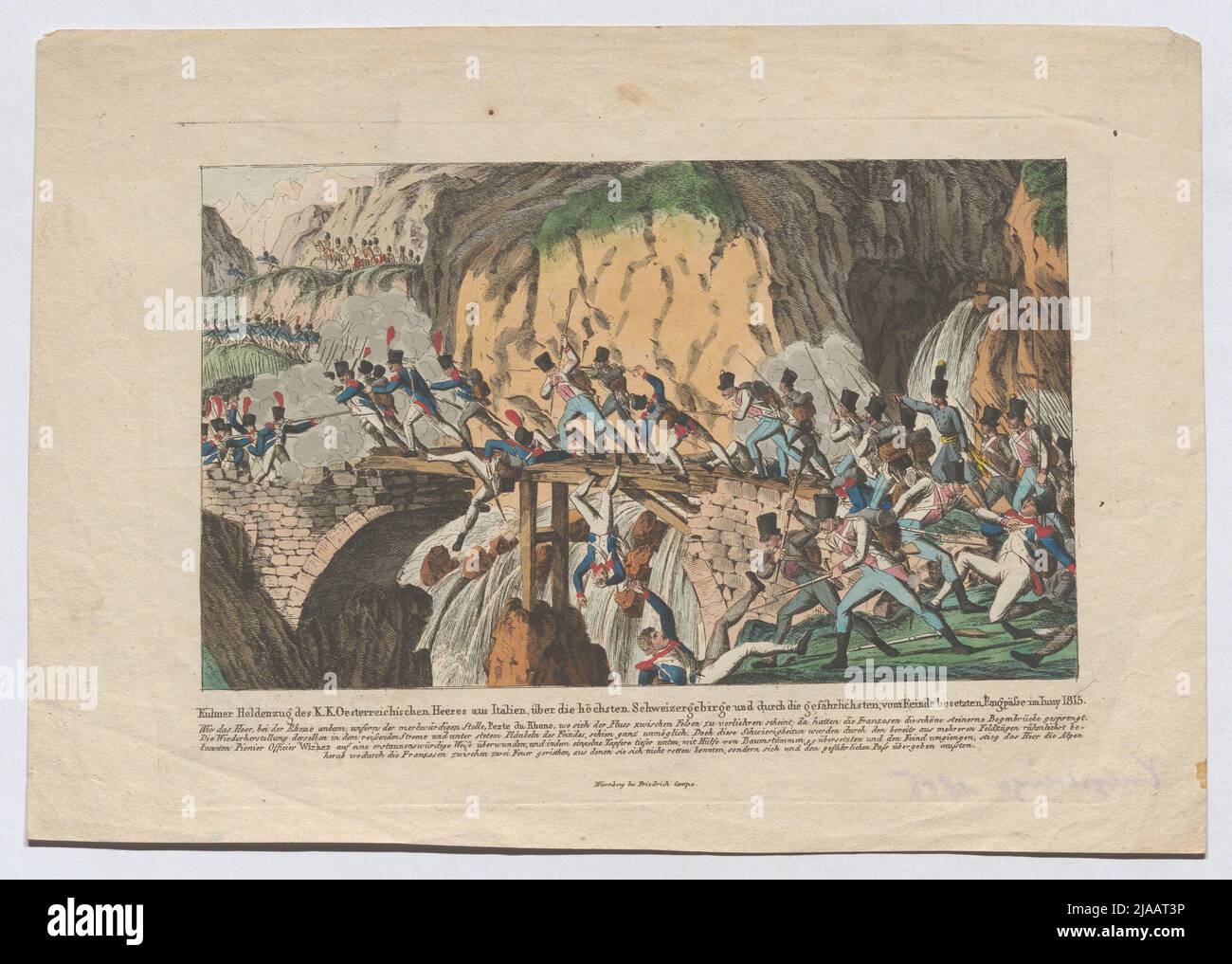 "Alpine crossing d. Oestr. Heeres 1815". Alpine crossing of the ...