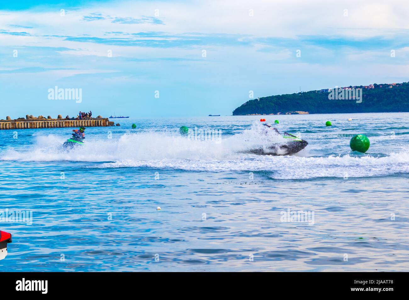 View of Balkan jet ski cup racing Varna beach,Bulgaria,June 2021 Stock ...