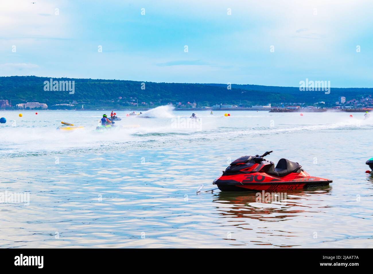 View of Balkan jet ski cup racing Varna beach,Bulgaria,June 2021 Stock ...