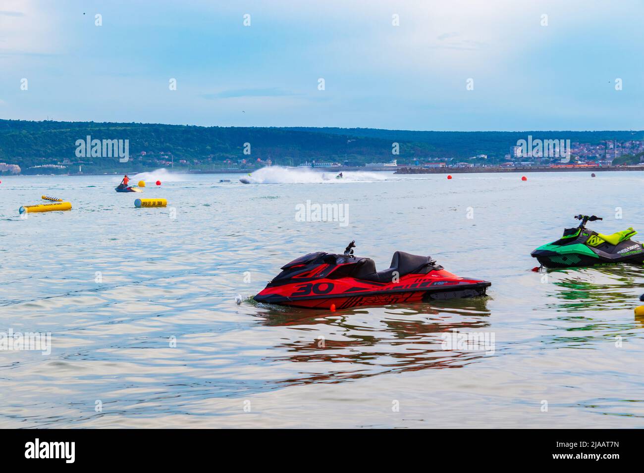 View of Balkan jet ski cup racing Varna beach,Bulgaria,June 2021 Stock ...
