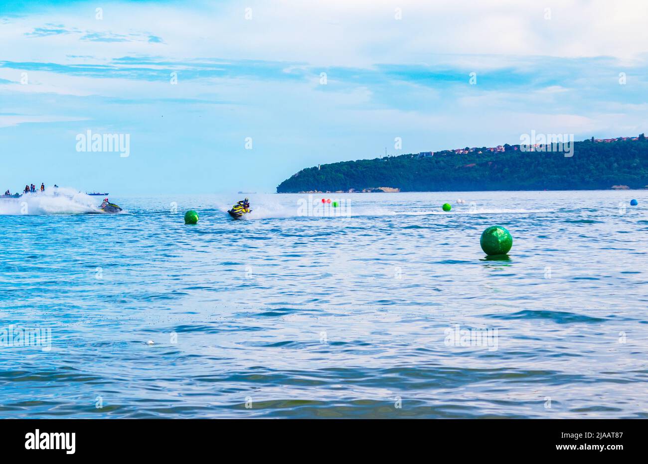 View of Balkan jet ski cup racing Varna beach,Bulgaria,June 2021 Stock ...