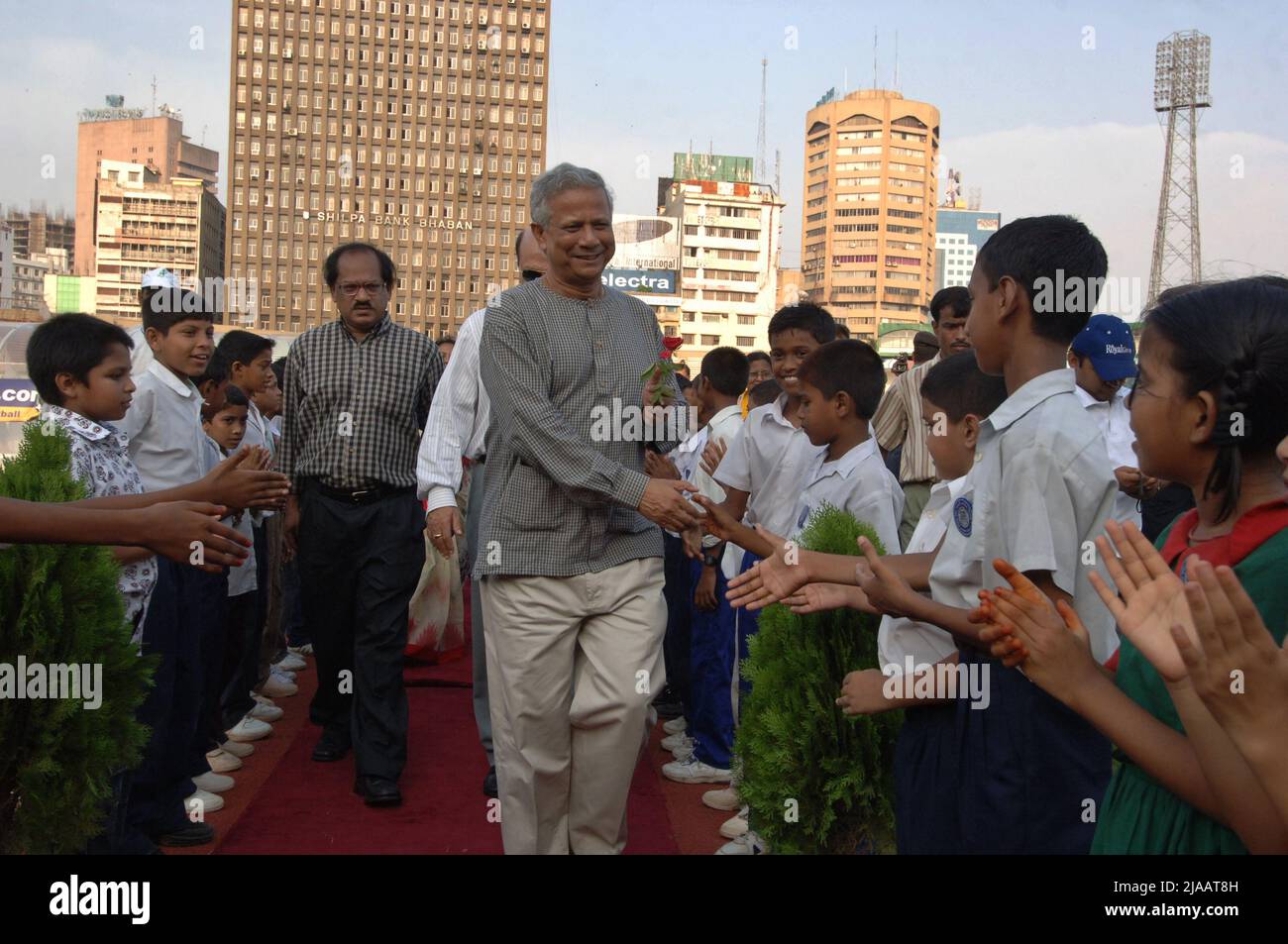 Dhaka, Bangladesh - May 27, 2007: Dr. Muhammad Yunus was awarded the ...