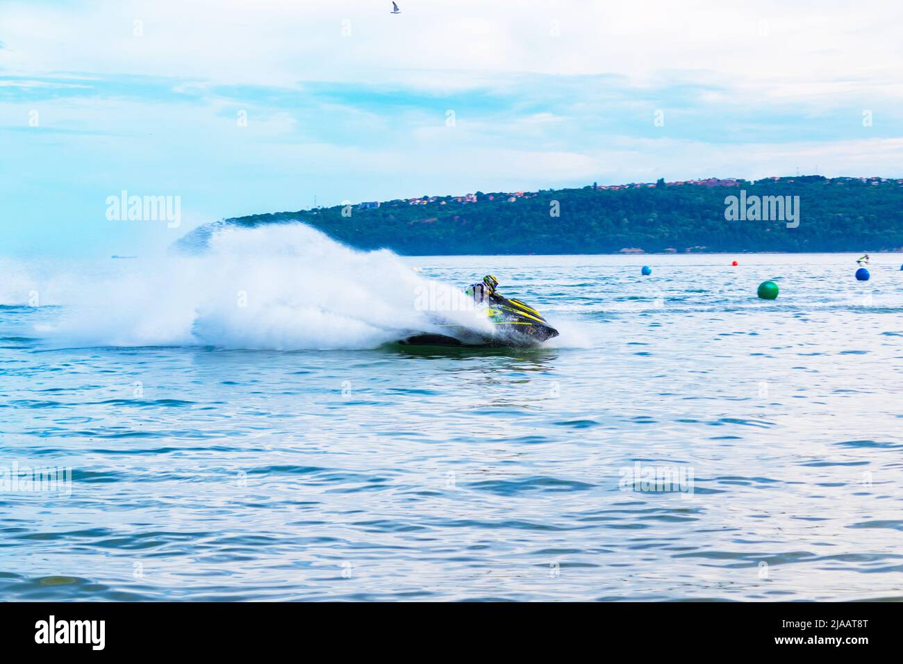 View of Balkan jet ski cup racing Varna beach,Bulgaria,June 2021 Stock ...