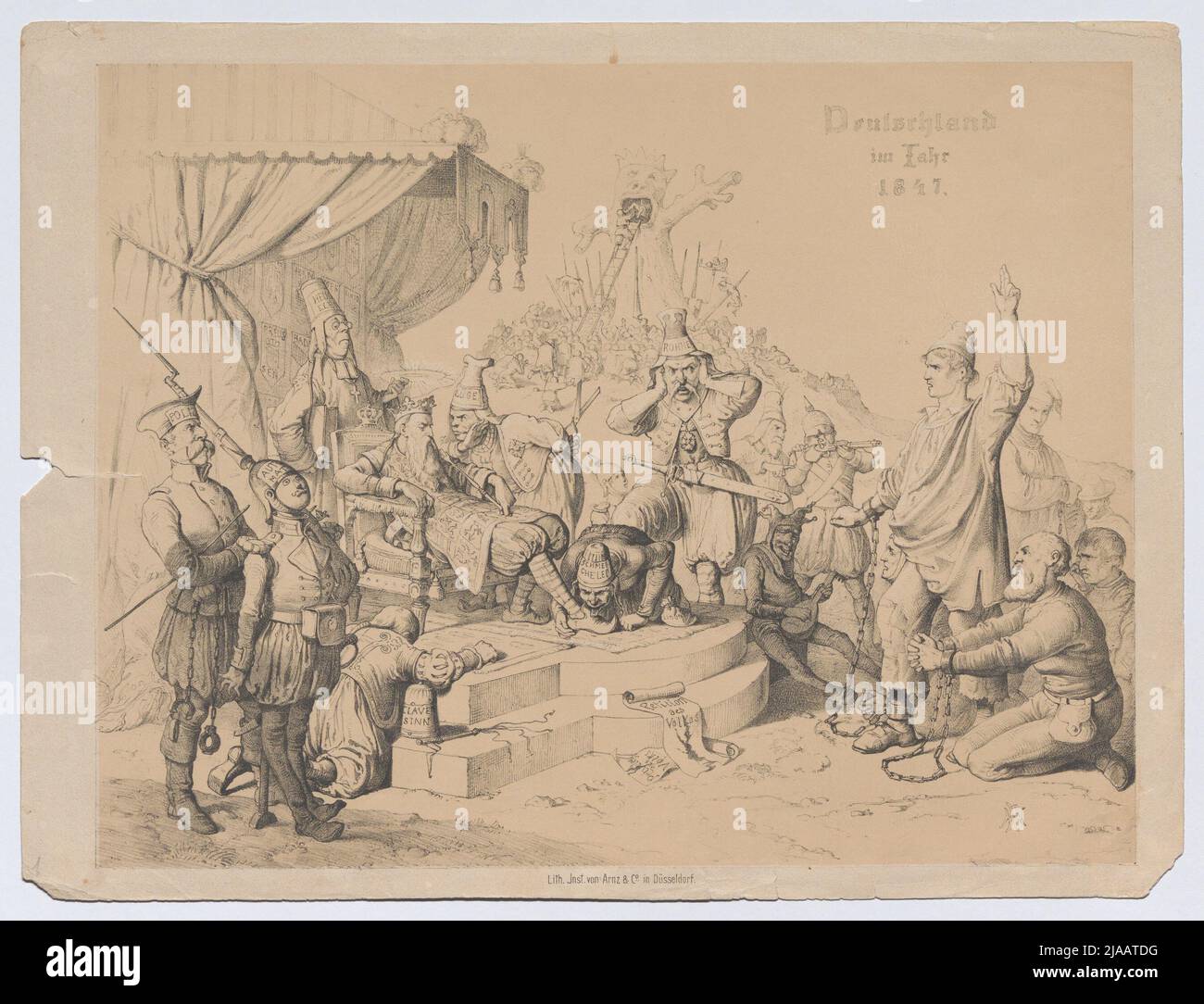 "Germany / in the year / 1847." (Allegory, from "Düsseldorf monthly ...