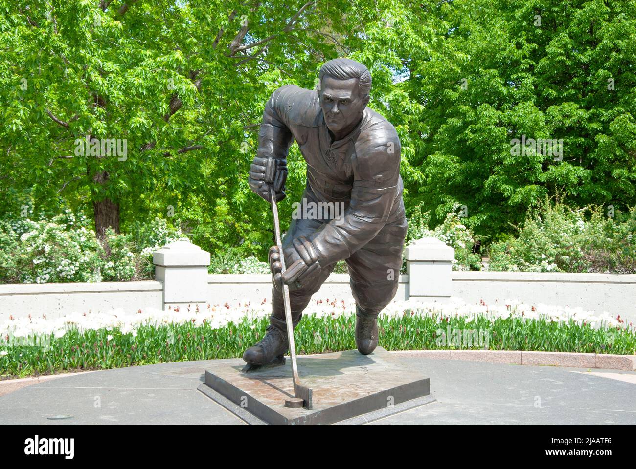 Maurice "Rocket" Richard Statue, Gatineau, Quebec, Canada Stock Photo ...