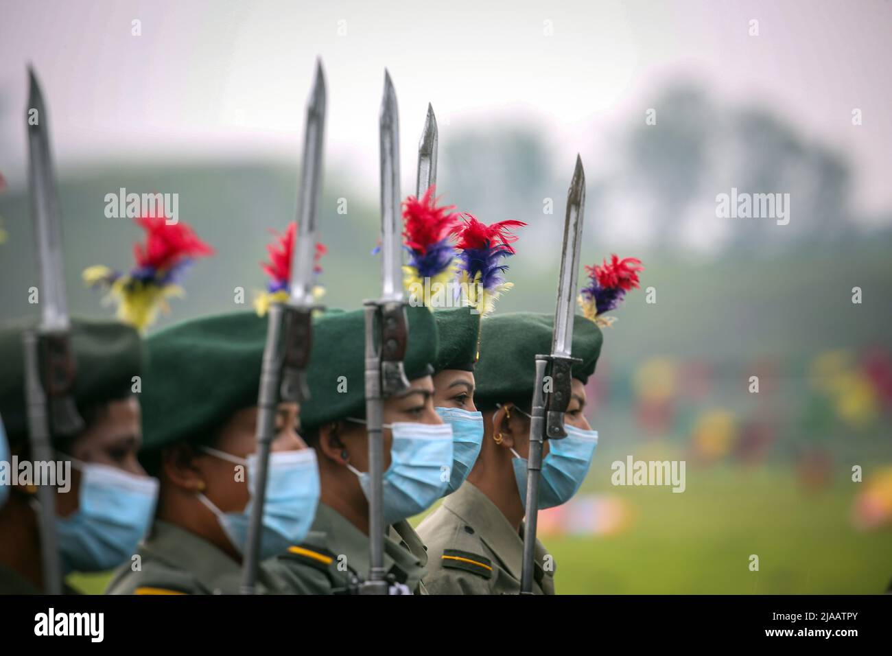Kathmandu, Bagmati, Nepal. 29th May, 2022. Members of Nepal Police take ...