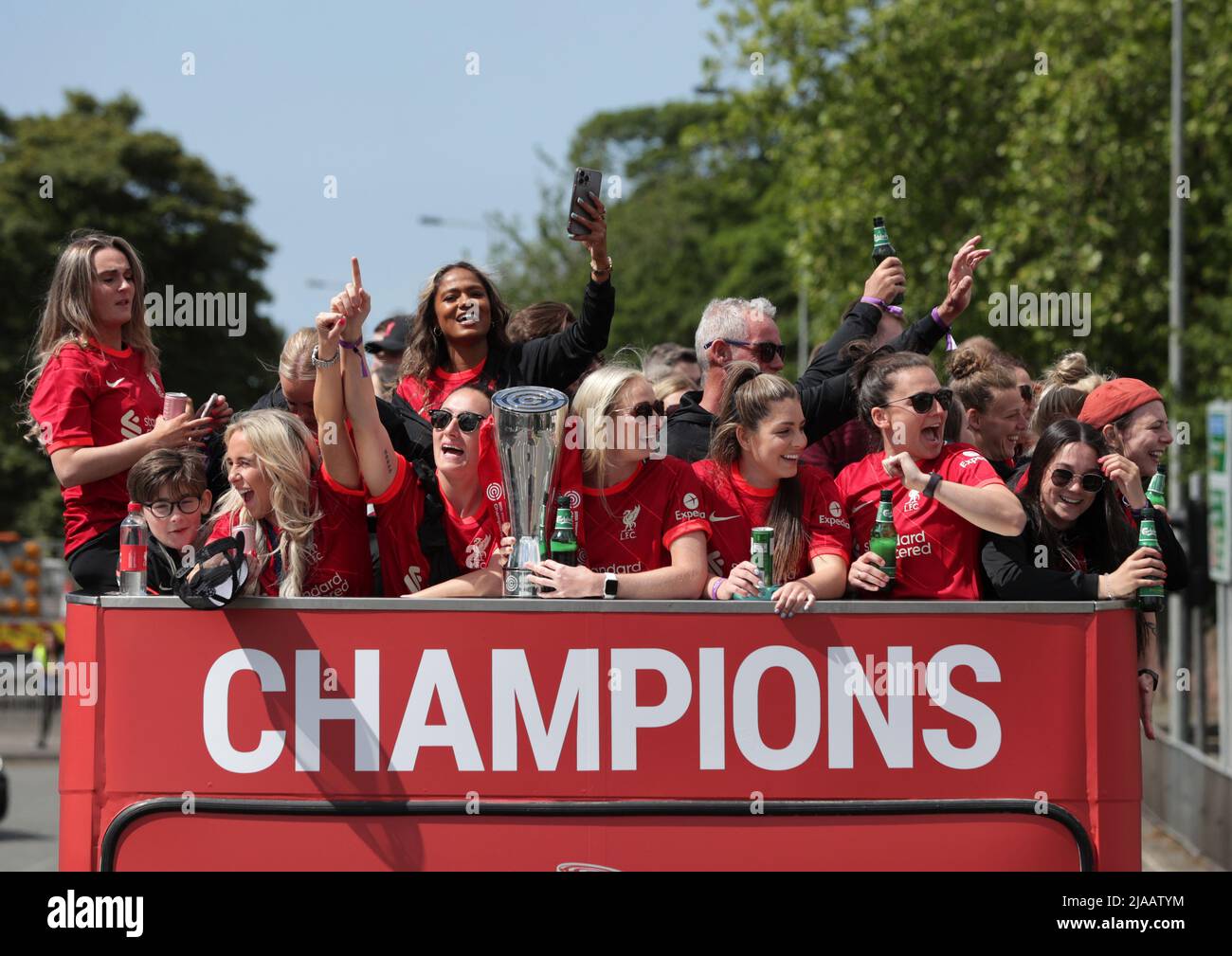 Liverpool, Merseyside, UK. 29th May, 2022. Liverpool FC 2021-22 Victory ...