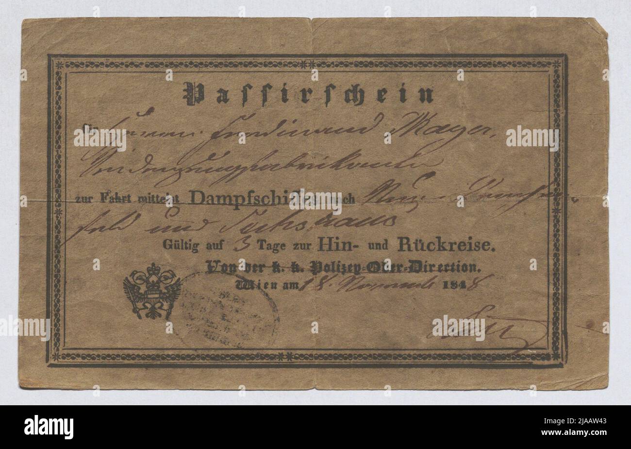 Passion of the k. k. Police head for Ferdinand Mayer from November 18 ...