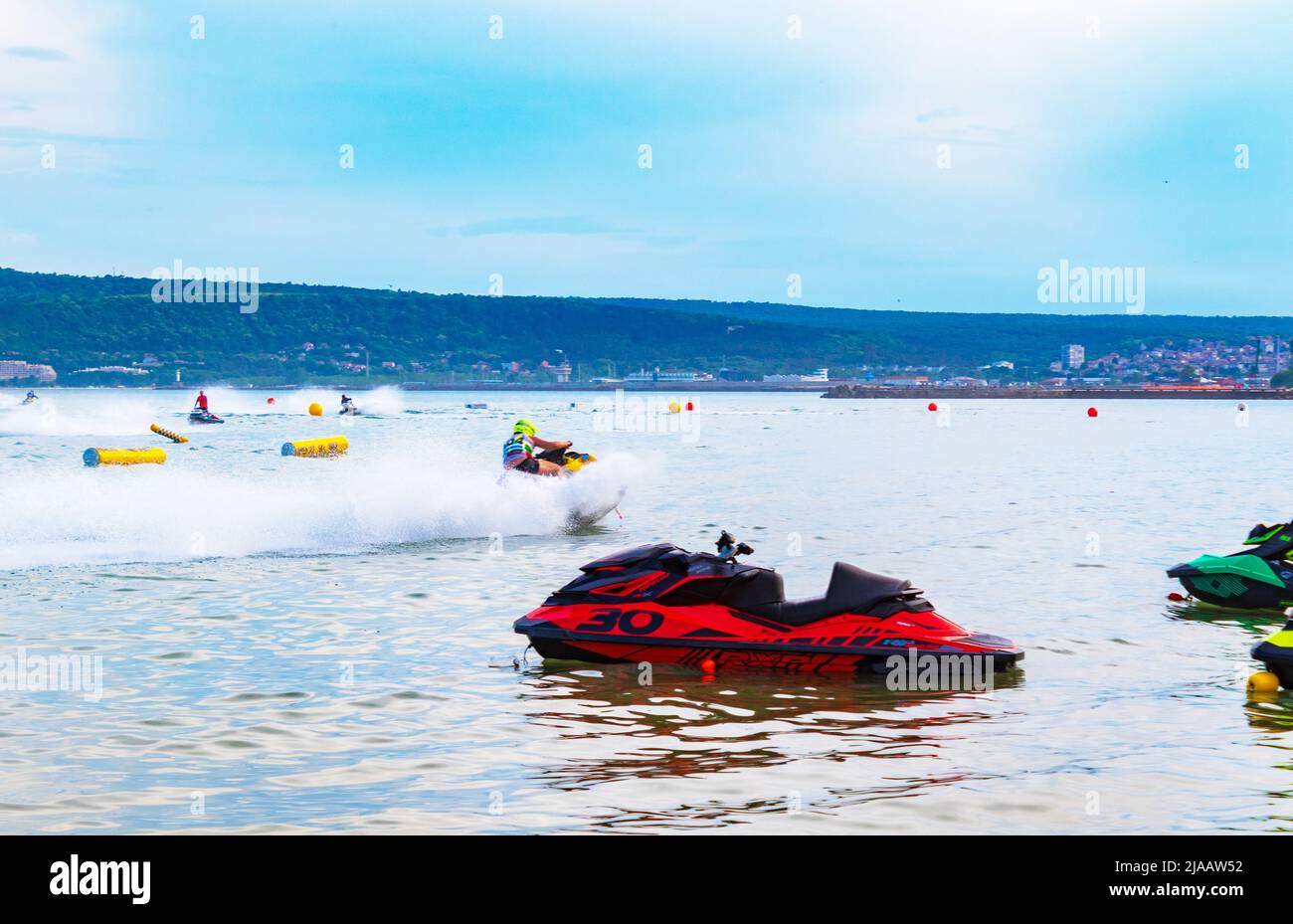 View of Balkan jet ski cup racing Varna beach,Bulgaria,June 2021 Stock ...