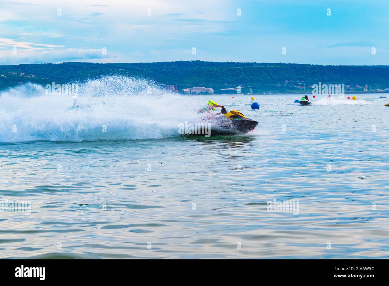 View of Balkan jet ski cup racing Varna beach,Bulgaria,June 2021 Stock ...