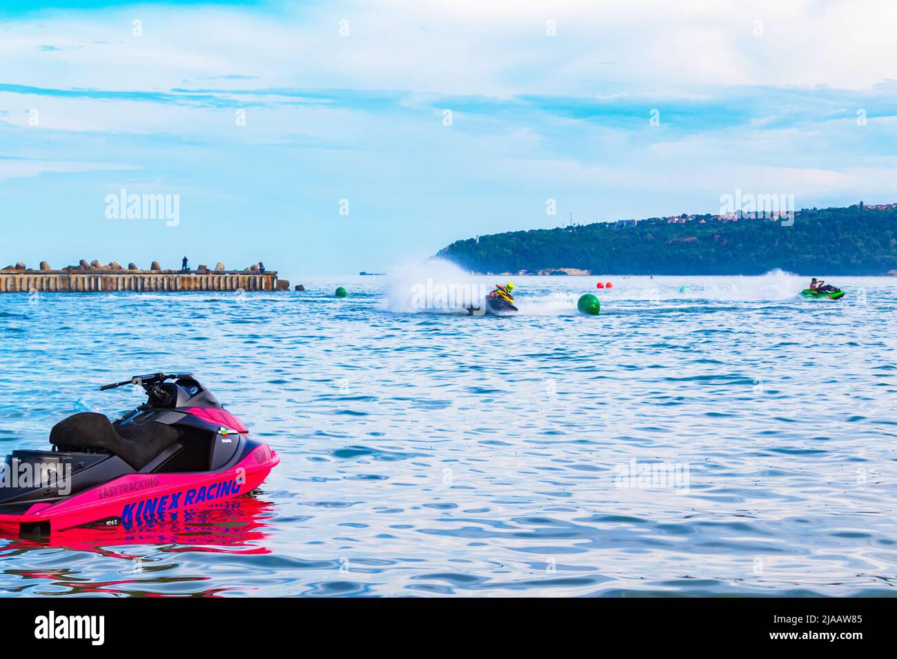 View of Balkan jet ski cup racing Varna beach,Bulgaria,June 2021 Stock ...