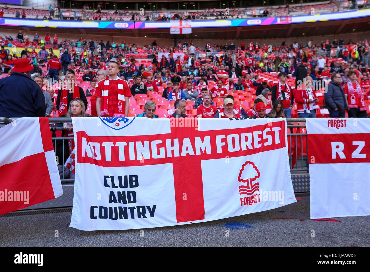 Nottingham forest fans flag hi-res stock photography and images - Alamy
