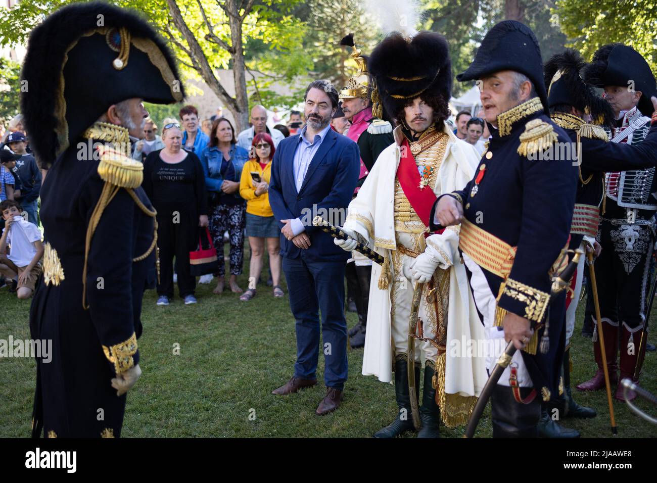 Prince Joachim Murat, 9th Prince Murat takes part in a reconstitution ...