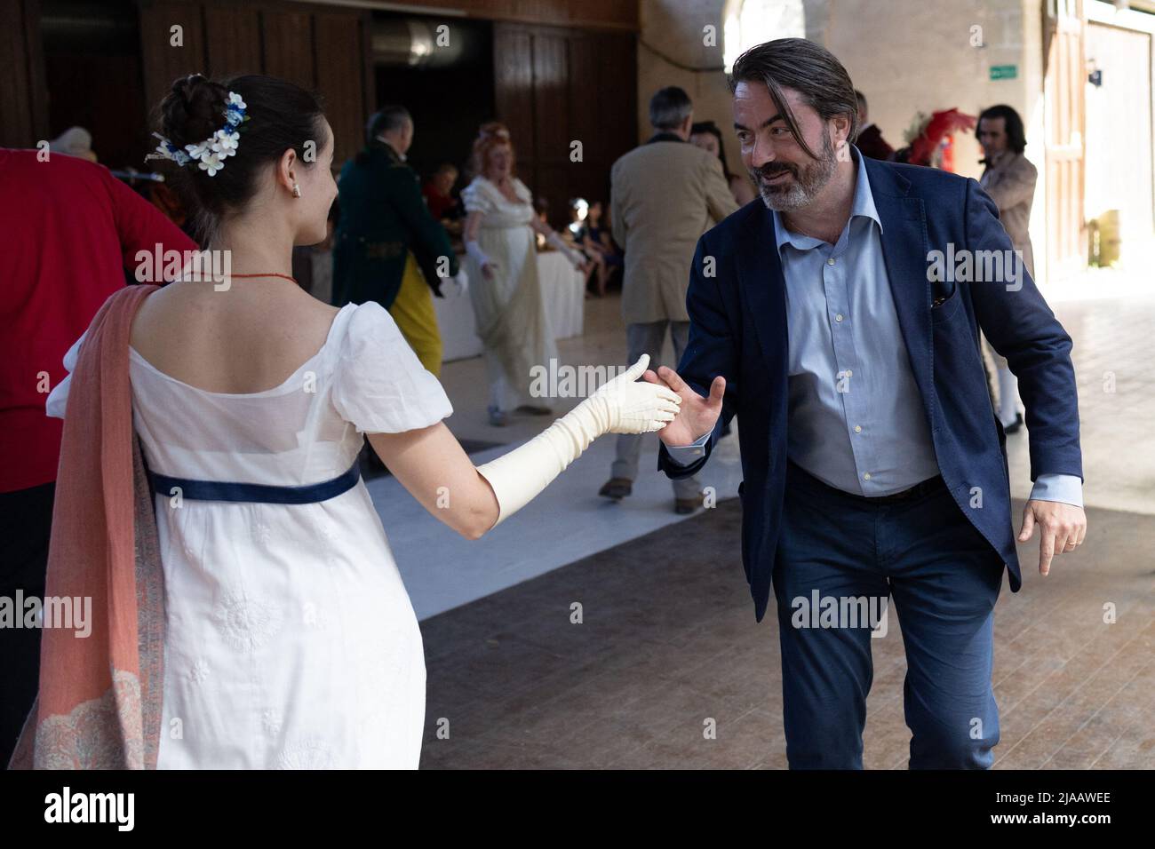 Prince Joachim Murat, 9th Prince Murat dance during a reconstitution of ...