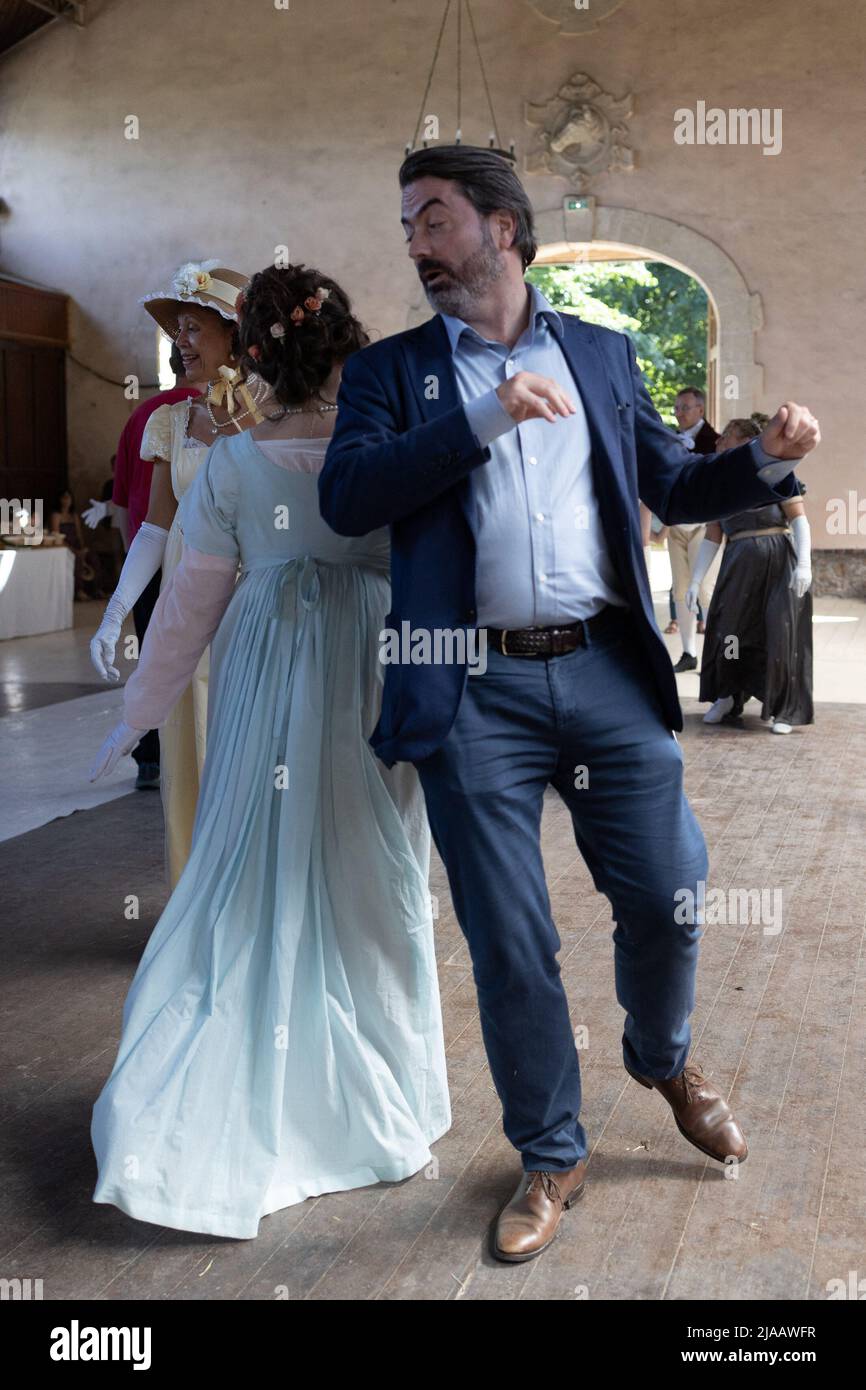 Prince Joachim Murat, 9th Prince Murat dance during a reconstitution of ...