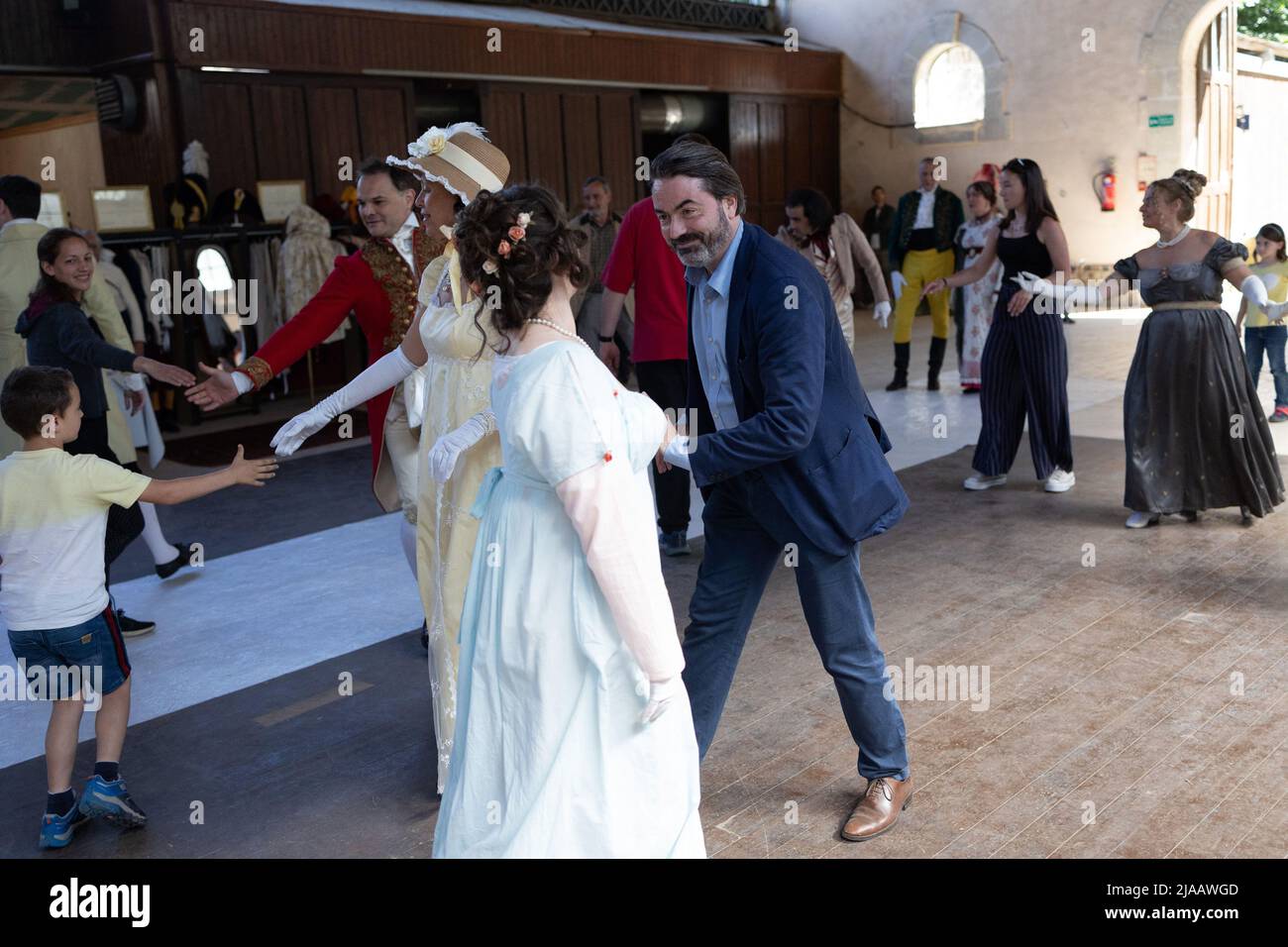 Prince Joachim Murat, 9th Prince Murat dance during a reconstitution of ...