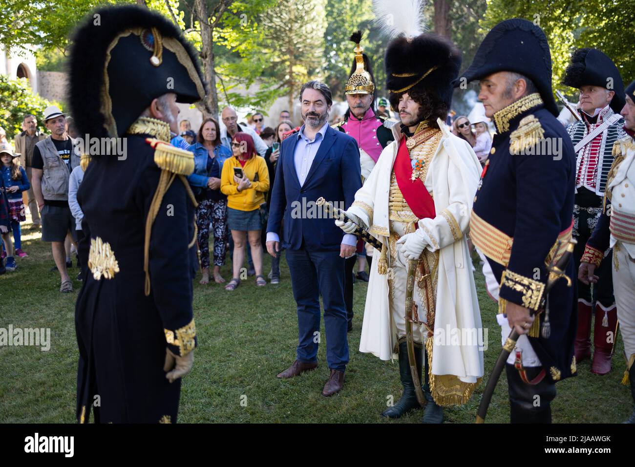 Prince Joachim Murat, 9th Prince Murat takes part in a reconstitution ...