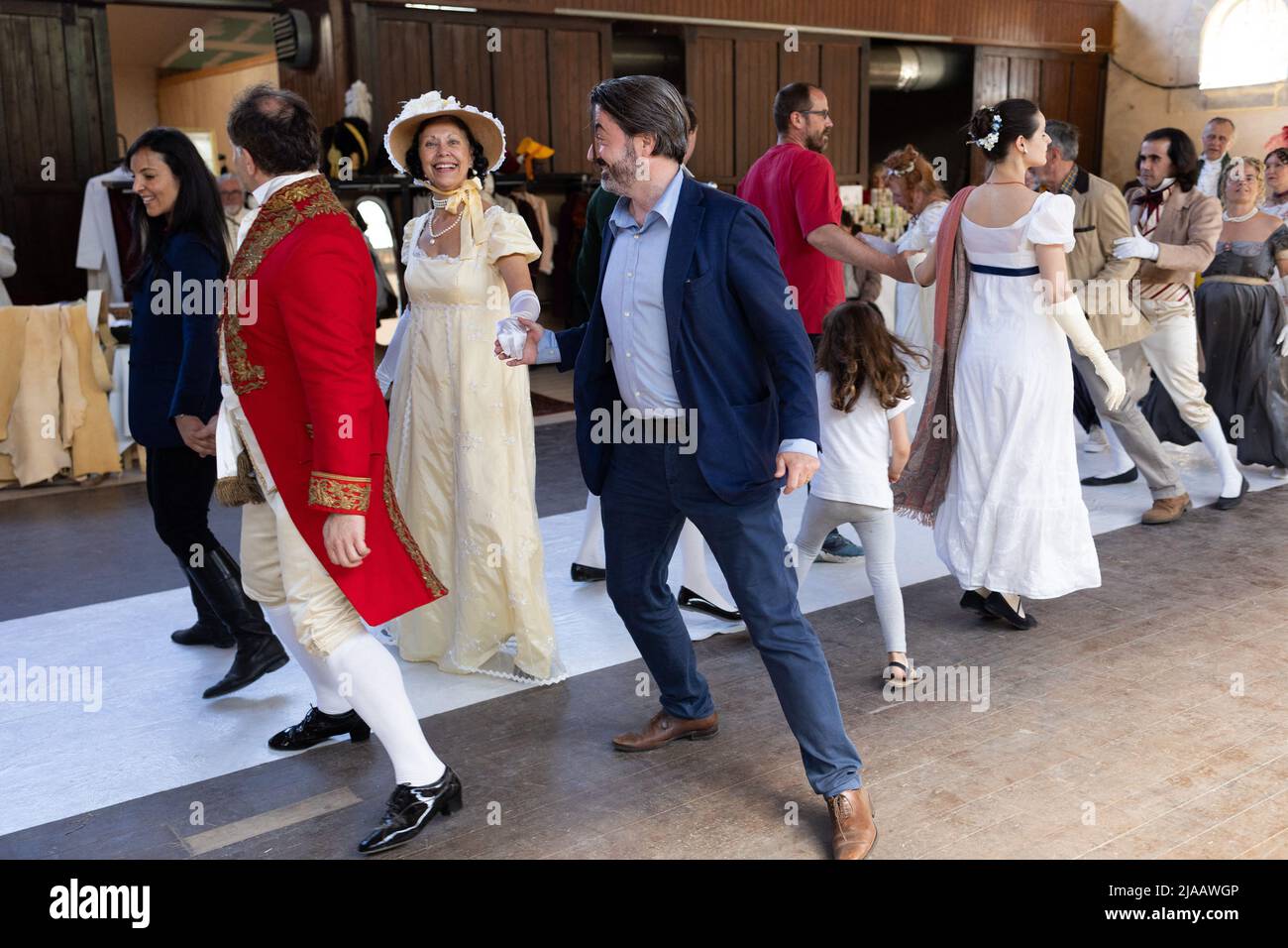 Prince Joachim Murat, 9th Prince Murat dance during a reconstitution of ...