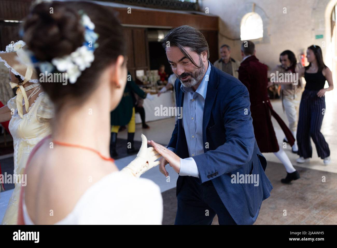 Prince Joachim Murat, 9th Prince Murat dance during a reconstitution of ...