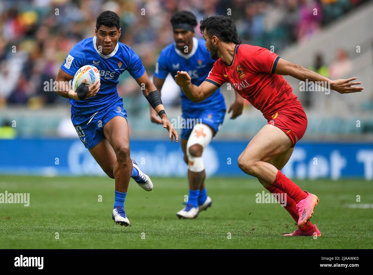 Paul Scanlan of Samoa, in action during the game against spain Stock ...