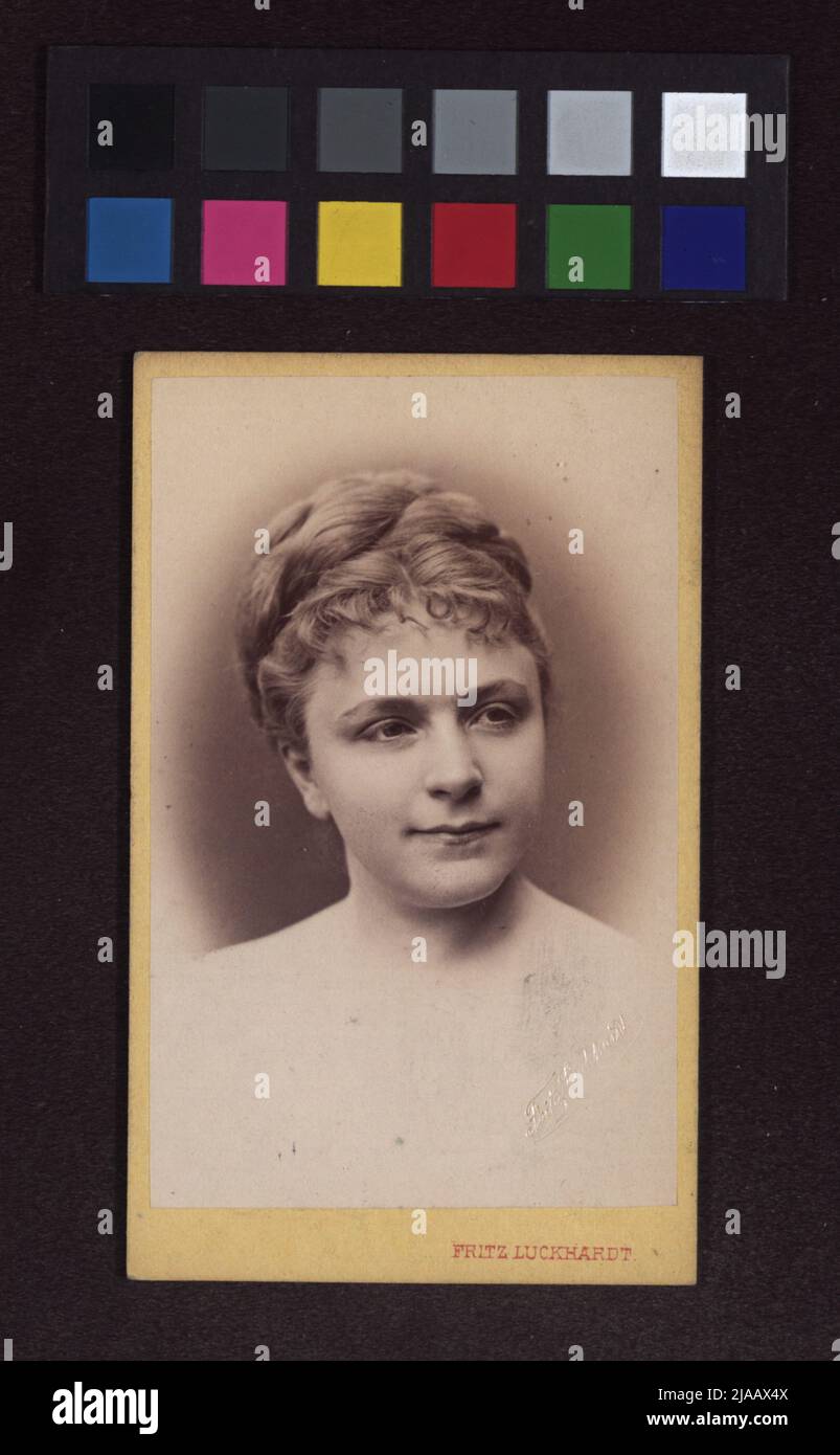 Minna Wagner, singer. Fritz Luckhardt (1843-1894), photographer Stock ...