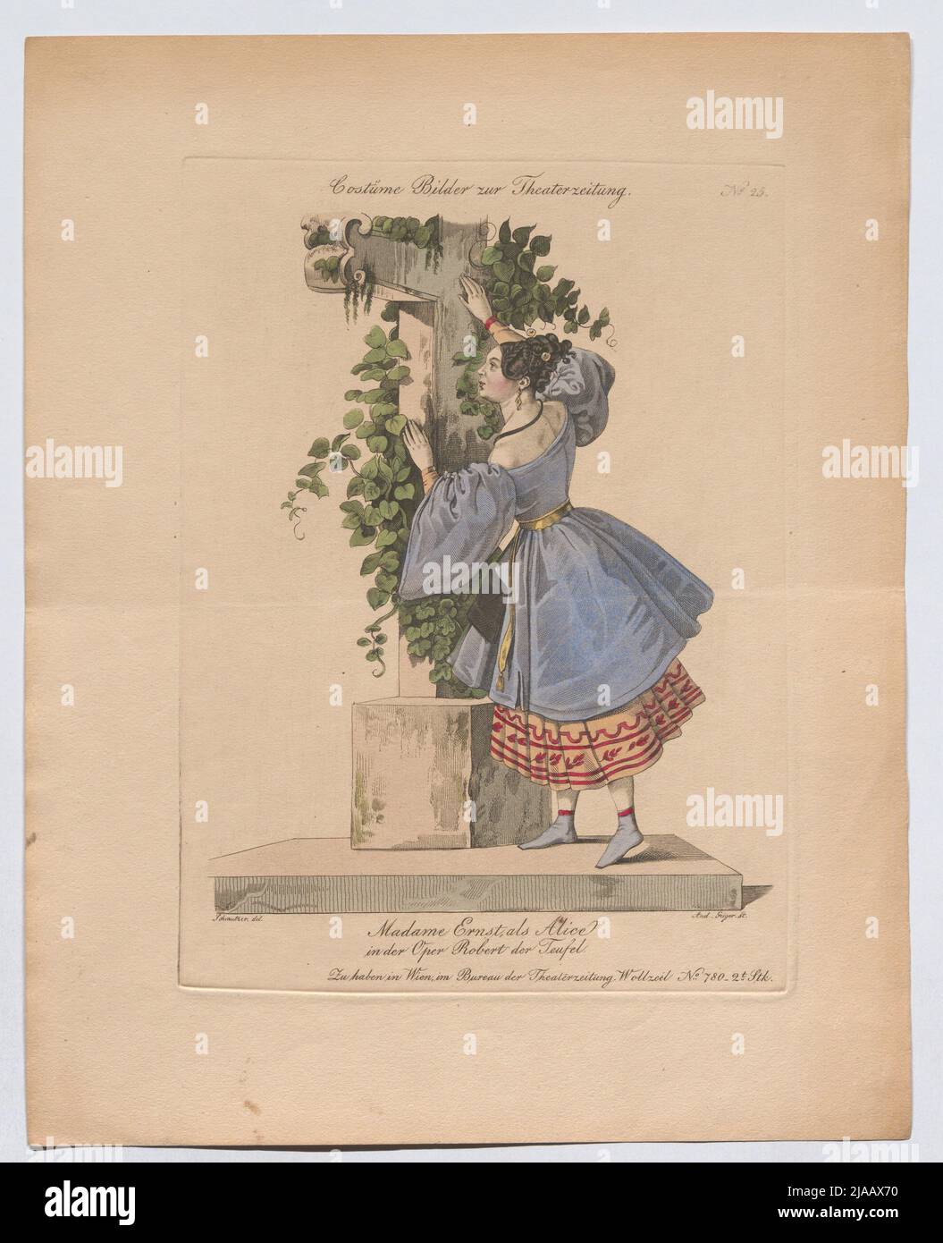 Madame Ernst as Alice in "Robert the Teufel" (costume picture No. 25 ...