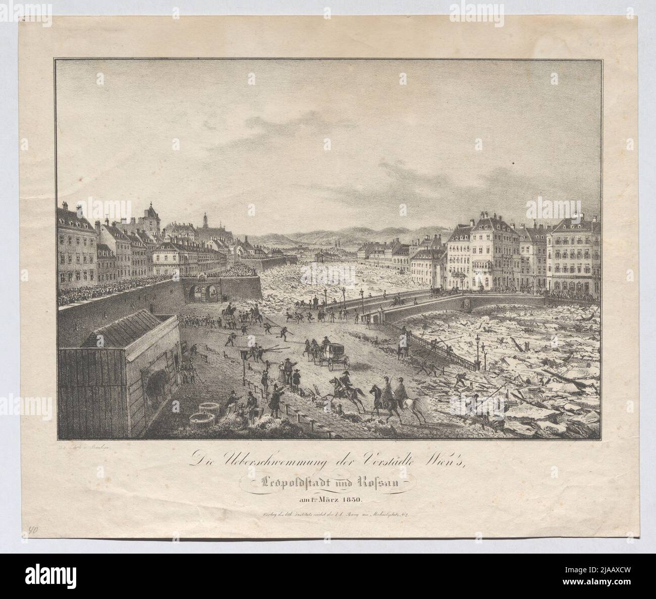 "The flood of the suburbs of Vienna, / Leopolstadt and Rossau / on ...