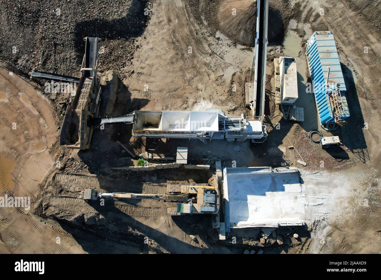 Aerial view of a construction site Stock Photo - Alamy