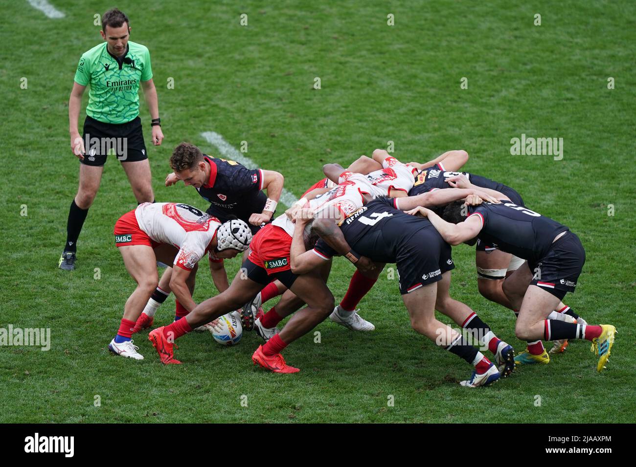 Rugby sevens scrum hi-res stock photography and images - Alamy