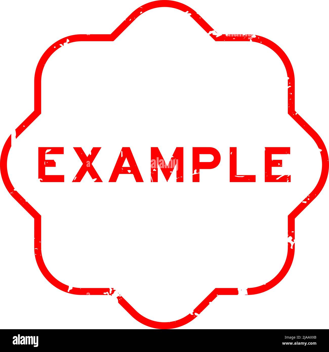 Grunge red example word rubber seal stamp on white background Stock ...