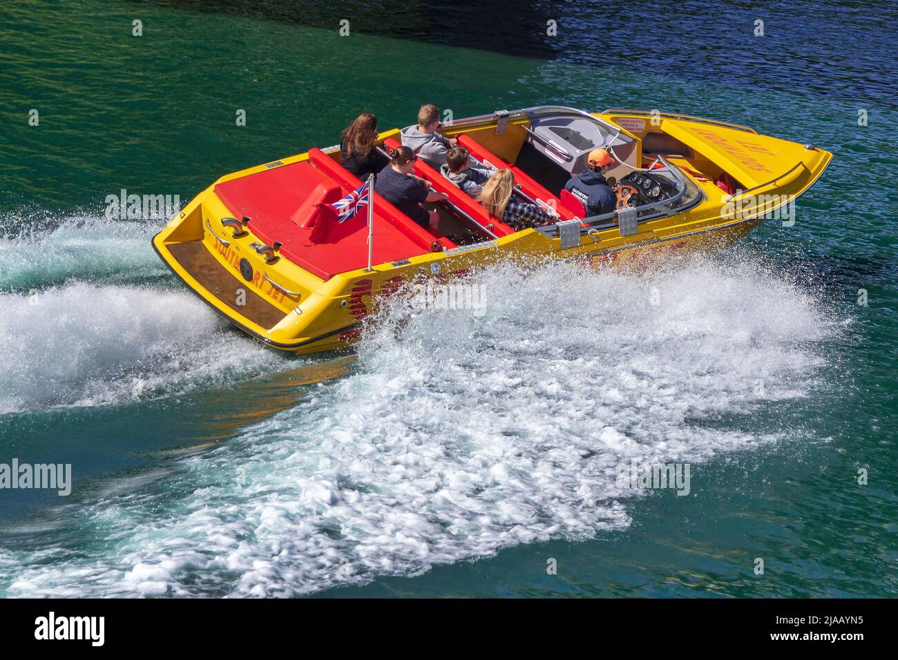 Southport Marine Lake. Jet boat speedboat Stock Photo - Alamy