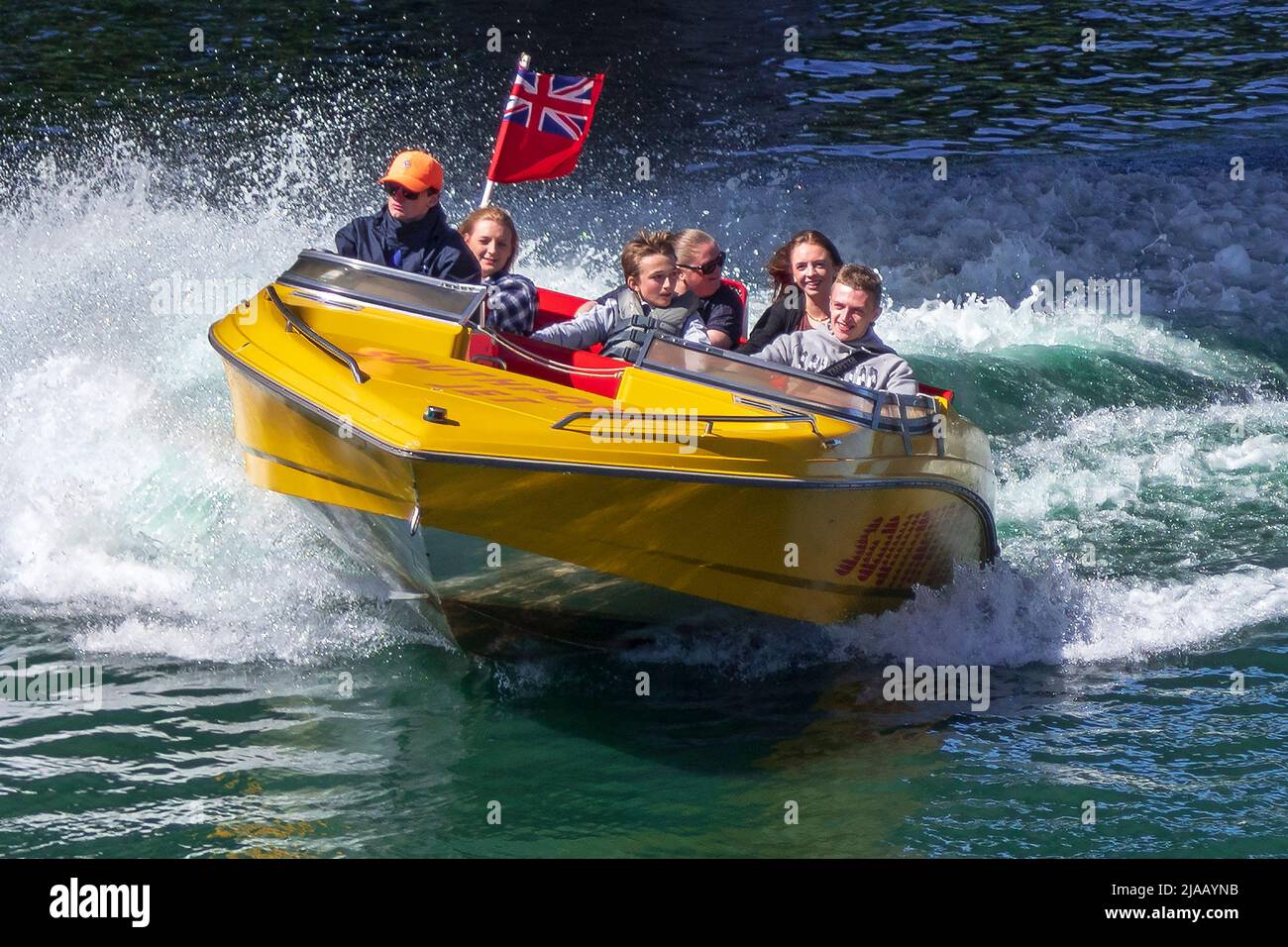 Southport Marine Lake. Jet boat speedboat Stock Photo - Alamy
