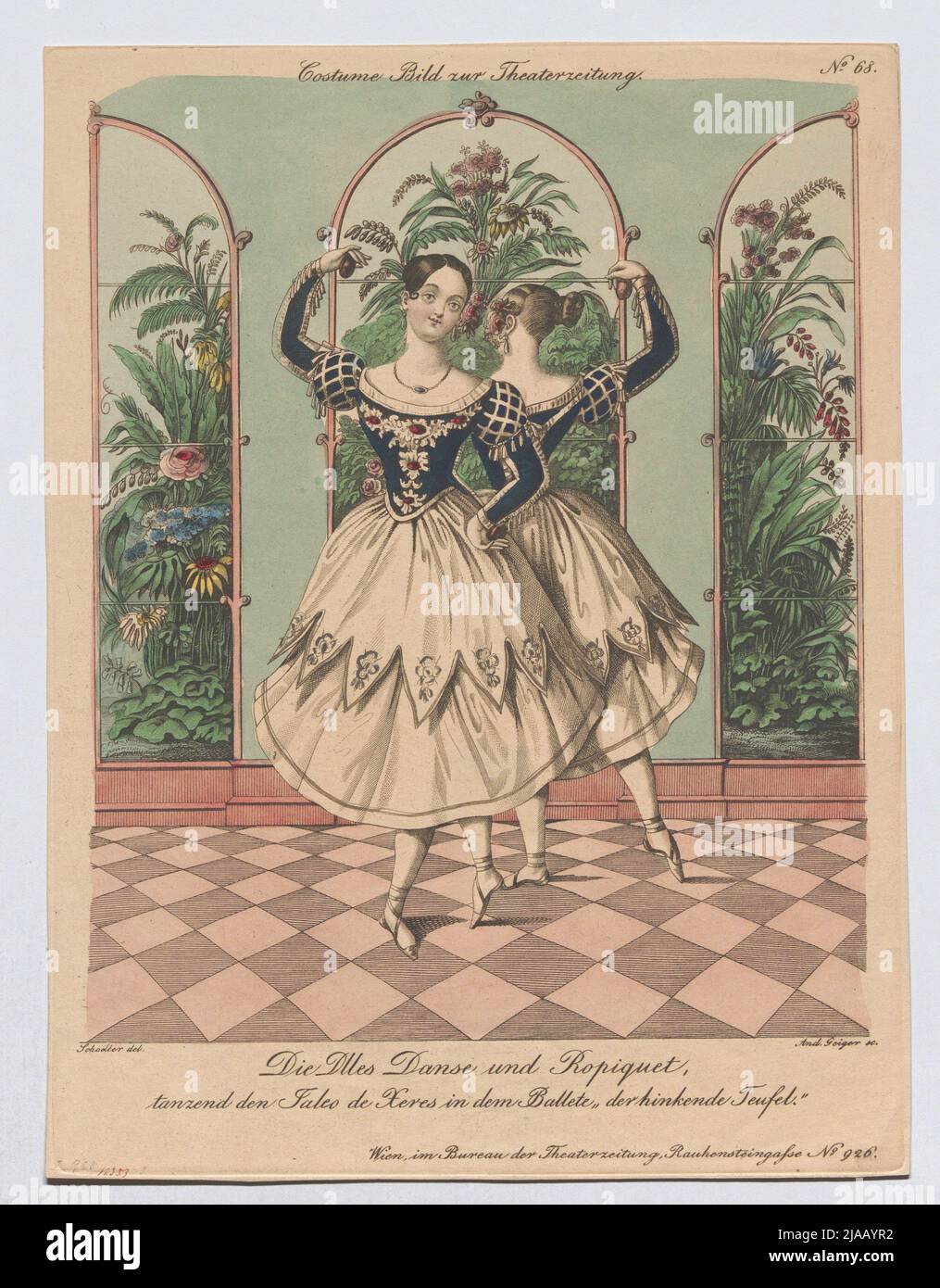 The Dlles Danse and Ropiquet dancing the Jaleo des Xeres in the ballet ...