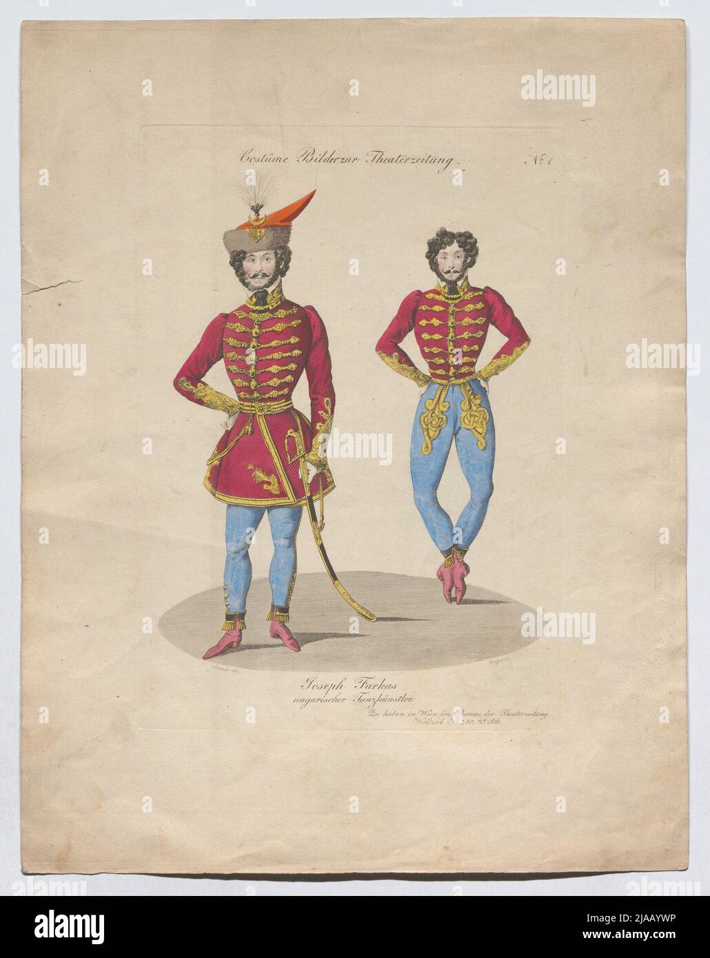 Joseph Farkas as a Hungarian dance artist (costume picture No. 1 for ...