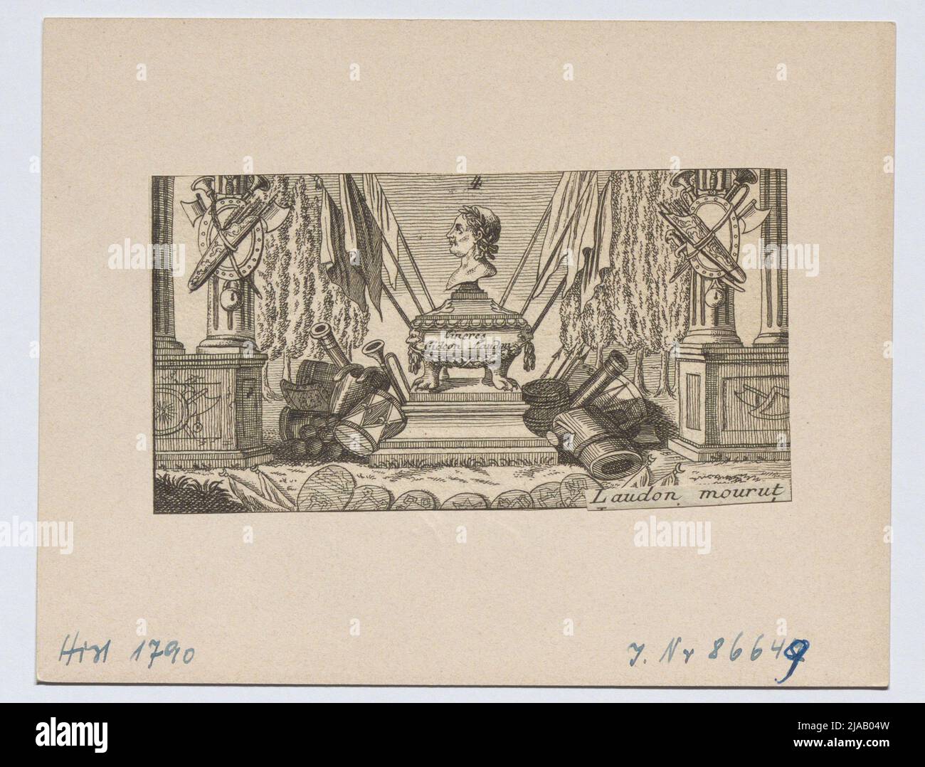 "Laudon Mourut". Allegorical sheet for the death of the field marshal ...