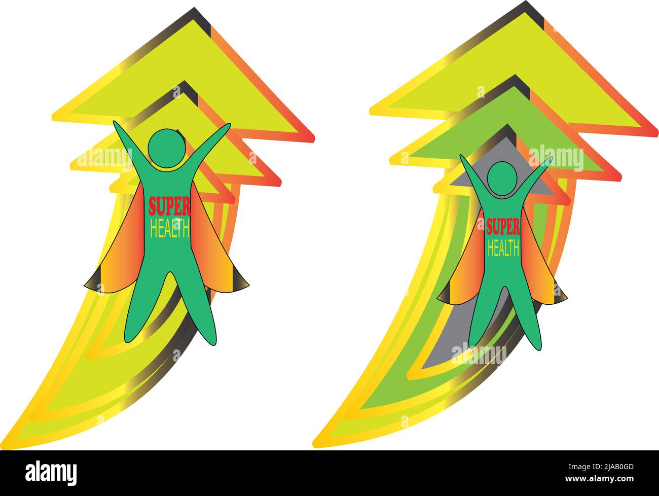 Child and Progress. Health Vector Logo. Health Illustration Stock ...