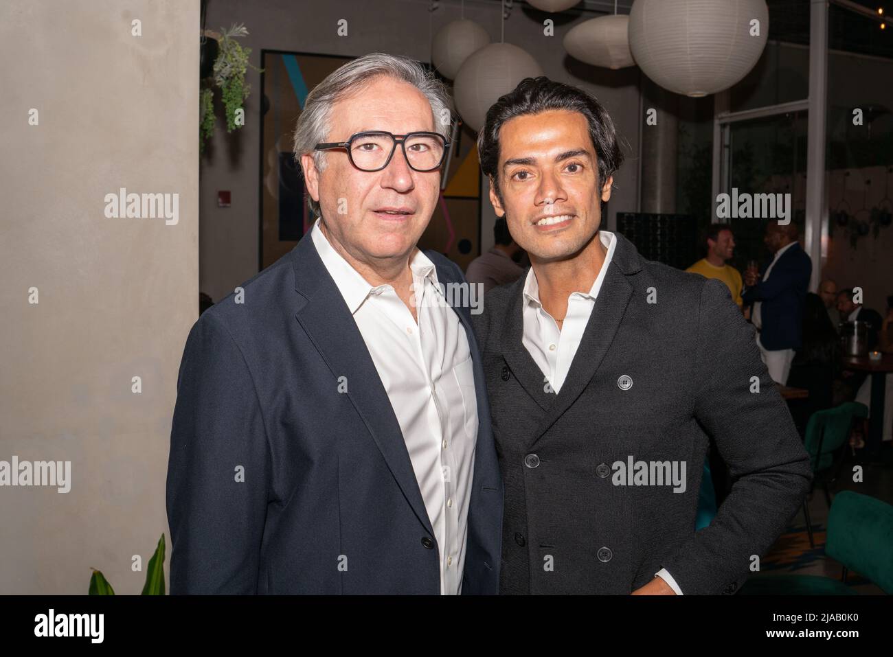 Guest and Omar Hernandez attend the Frederick Anderson celebrates ...