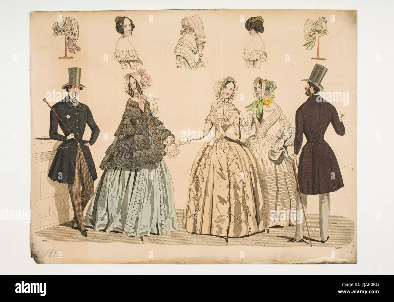 Fashion image: five figures, women's and men's fashion. Unknown Stock ...
