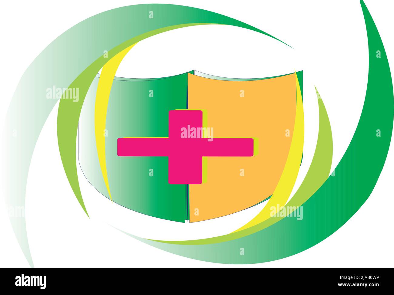 Shield and Cross. Health Vector Logo Stock Vector Image & Art - Alamy