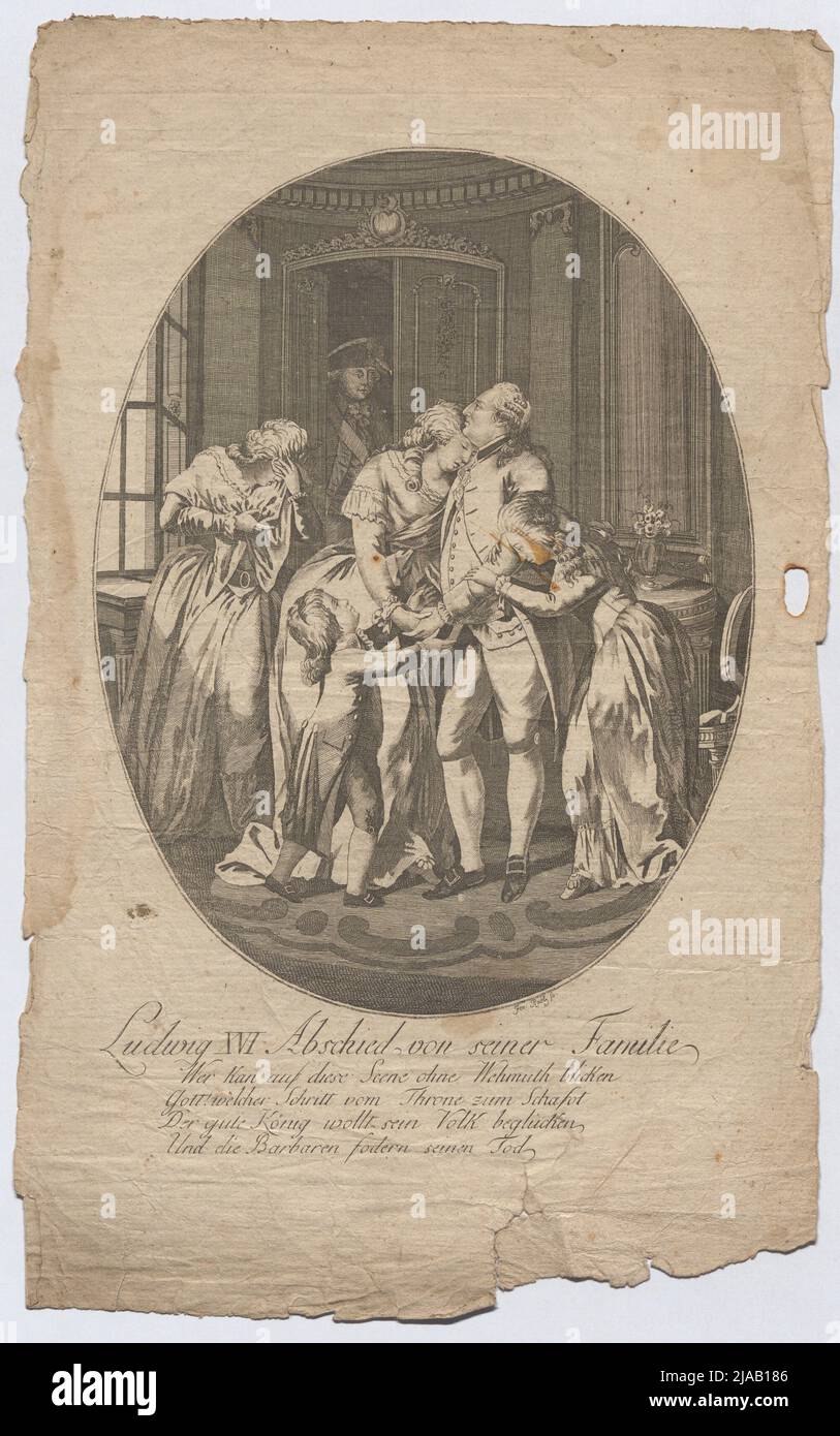 Louis XVI. on January 21, 1793 said goodbye to his family. Josef Rabl ...